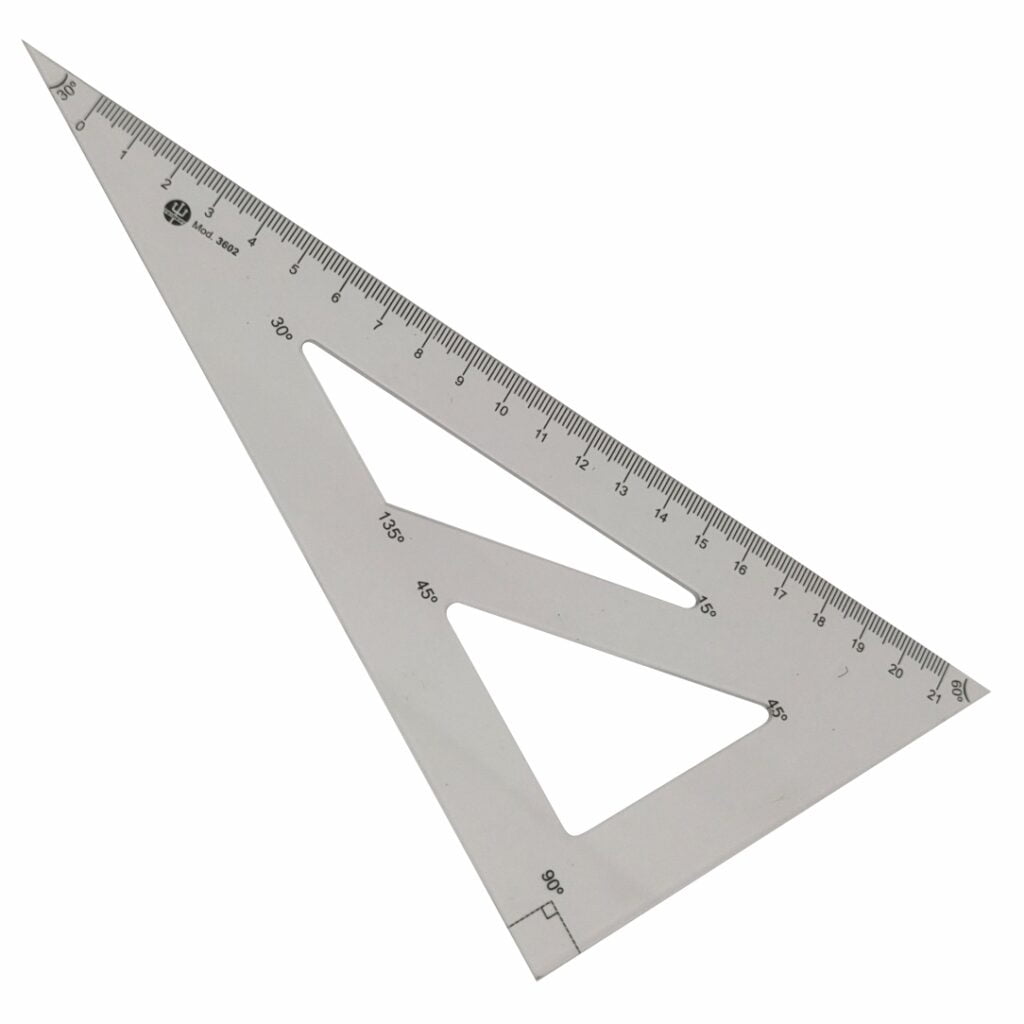 Esquadro de Acrílico - com Esquadro Vazado Internamente - Trident Desetec