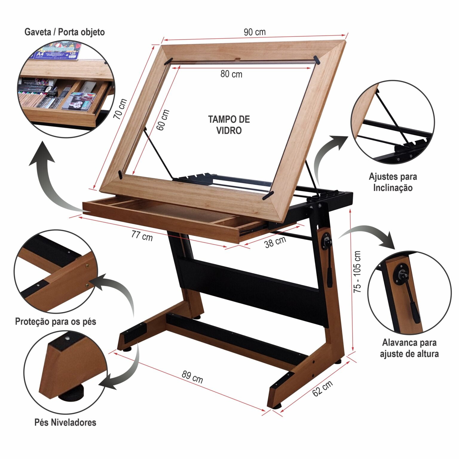 Cavalete Metálico Trident - 4803 AV - Trident Desetec