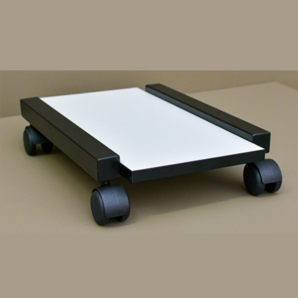 Base para CPU Trident - com rodízios, em MDF Gelo - Trident Desetec