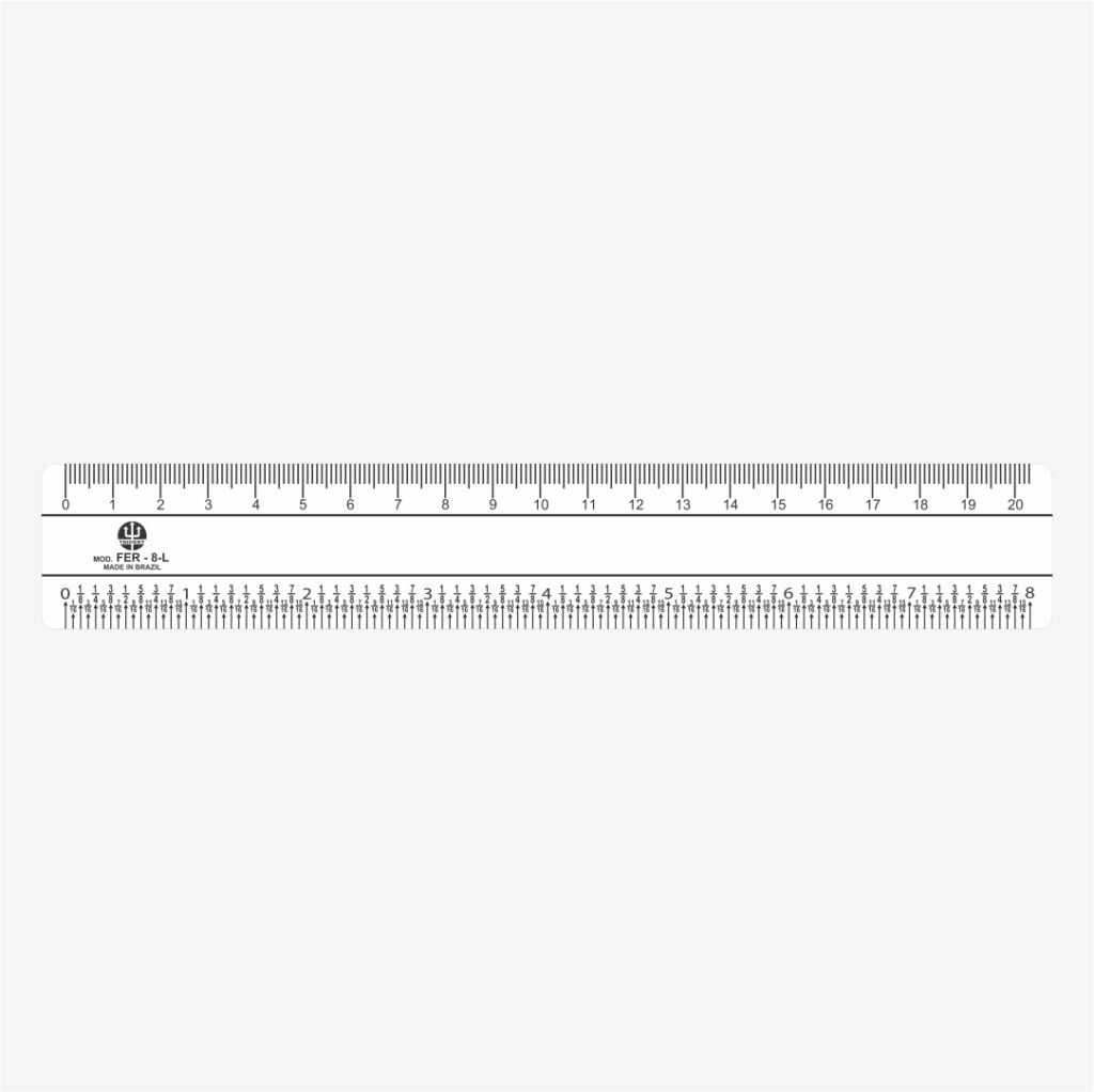 Régua Ferragista em PVC - Larga 8" - Trident Desetec