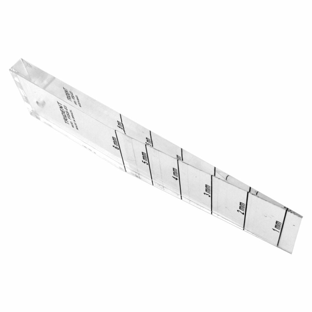 Fissurômetro - Calibre para Medir Fissuras - em Acrílico Cristal (110 x ...