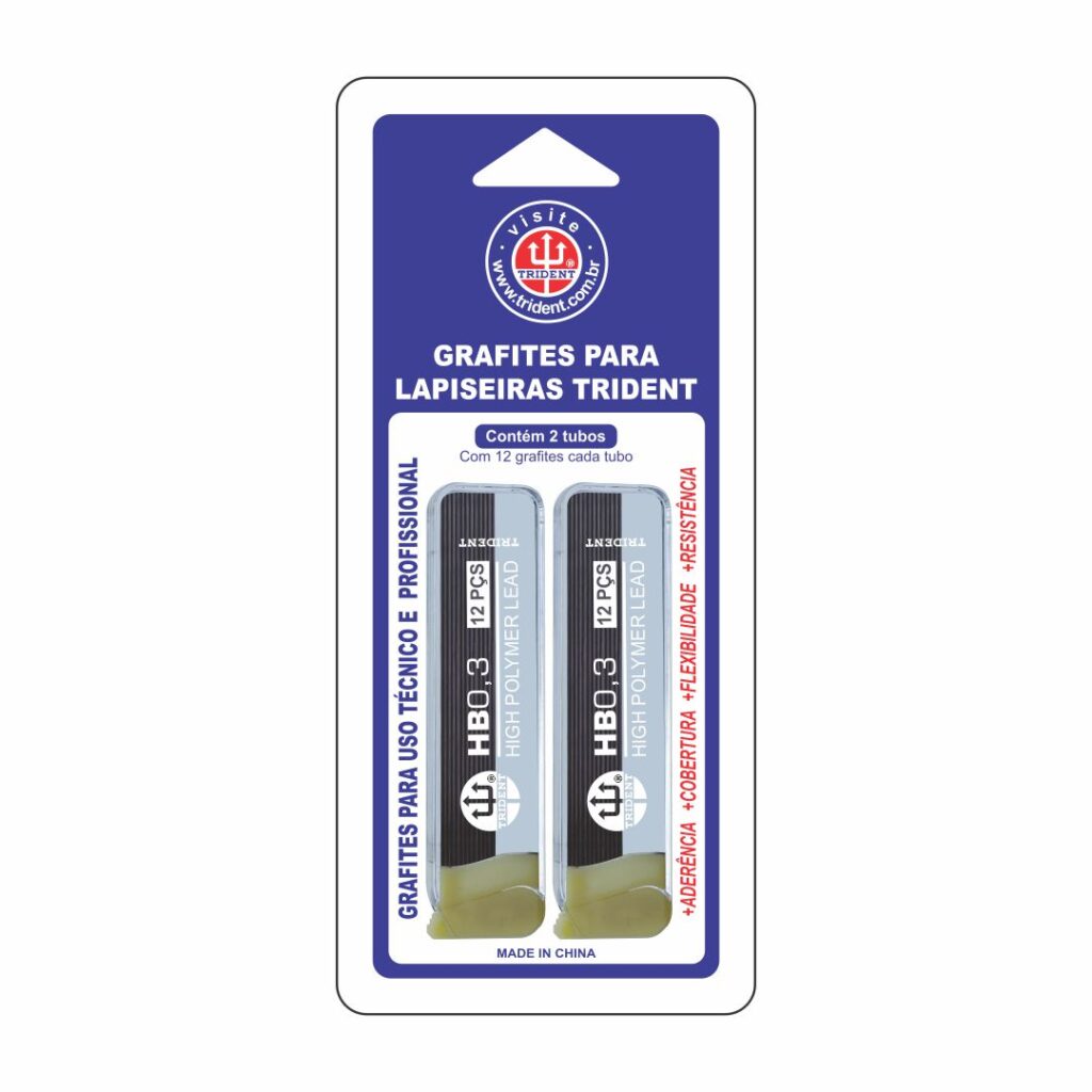 Grafite Dureza HB - 0,3 mm - GRAF-HB03 - Trident Desetec