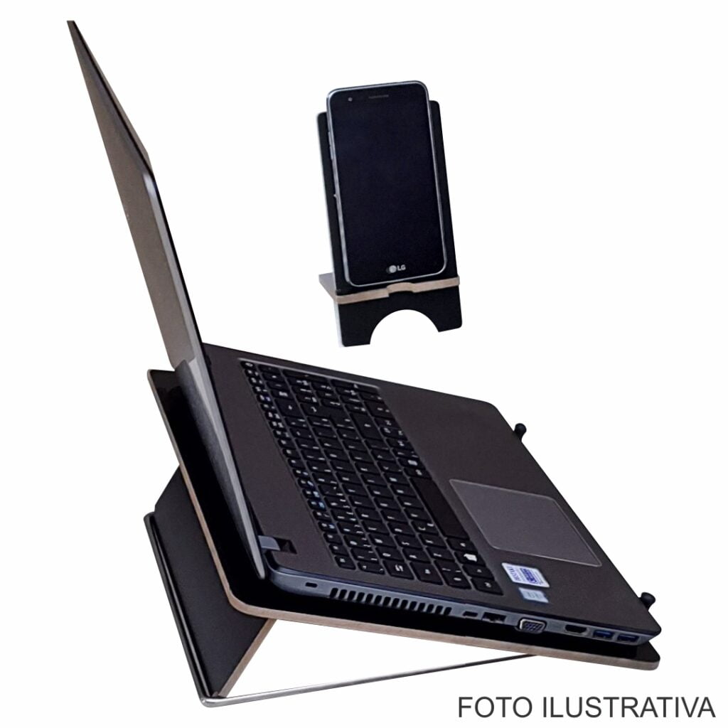 Suporte para Notebook + Suporte para Celular Trident - Trident Desetec