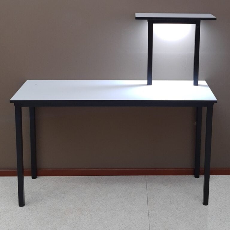 Escrivaninha Home Office Gamer Trident - MDF Gelo - Trident Desetec